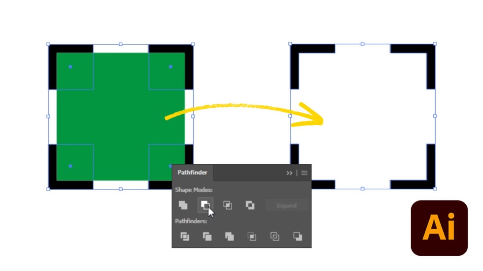 How to apply Pathfinder effects to multiple objects in Illustrator ...