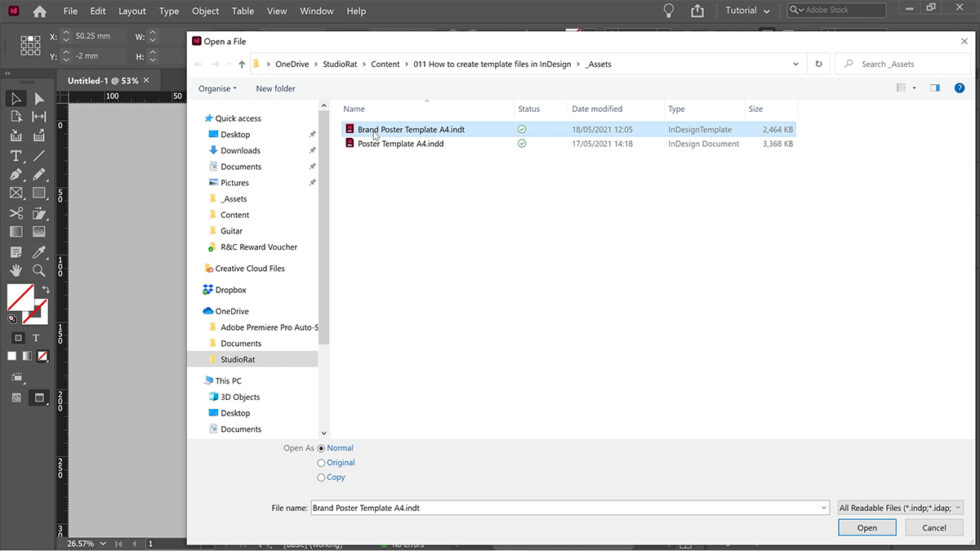 How to create template files in InDesign | StudioRat